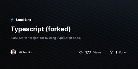 typescript forked stackblitz