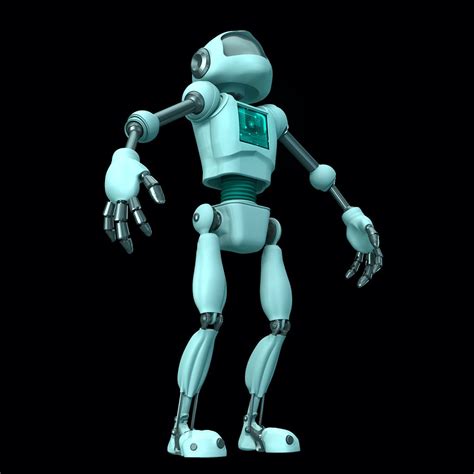 Marvin The Paranoid Android 3d Model 20 Max Obj Free3d