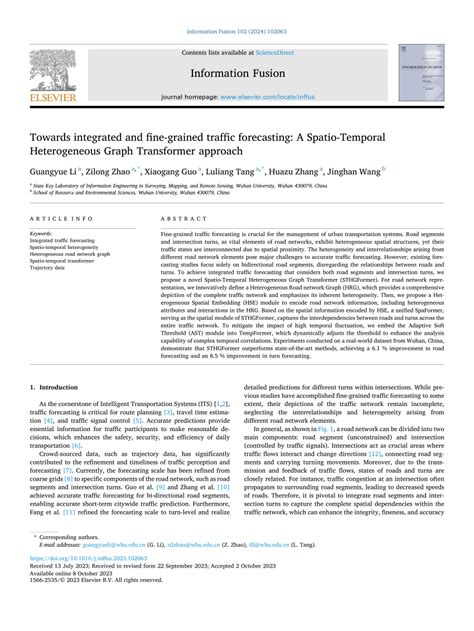 pdf towards integrated and fine grained traffic forecasting a spatio