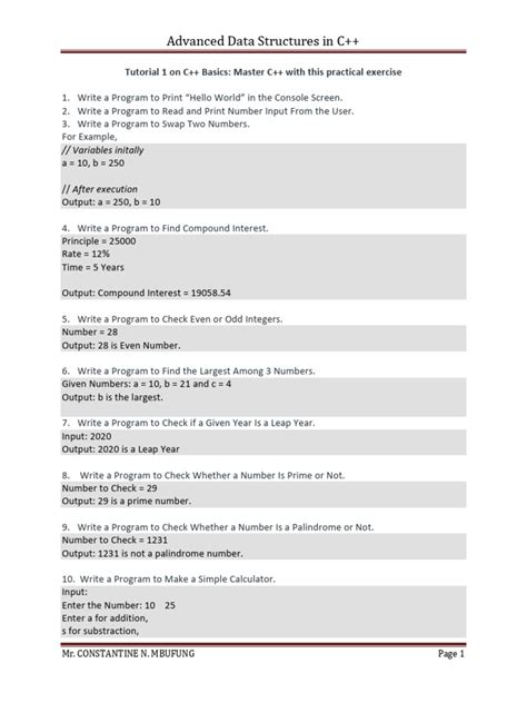 Tutorial 1 On C Advanced Data Structures Pdf String Computer Science C