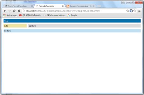 Topicos Java Uso De Plantilla Y Menu De Primefaces En Jsf