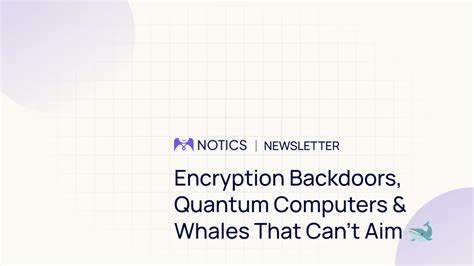 Encryption Backdoors Quantum Computers And Whales That Cant Aim 🐋