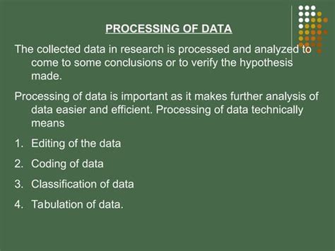 Data Processing And Presentation Pptx