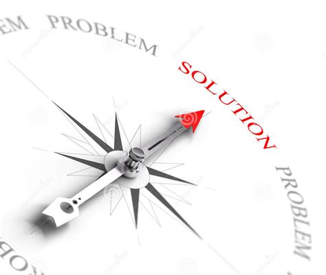Solution Vs Problem Solving Business Consulting Compass Arrow Pointing