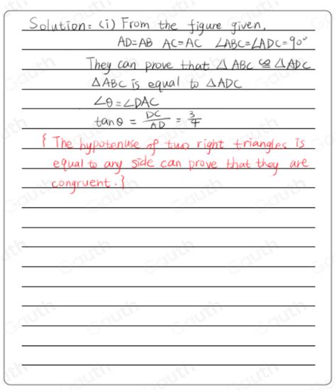 Solved Trigonometry c From the figures given below prove that tan θ 3 4 i ii circ S N