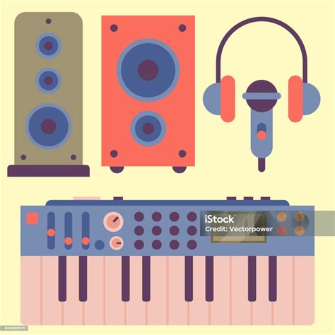 힙합 액세서리 음악가 악기 Breakdance 표현 랩 음악 Dj 벡터 일러스트 레이 션 Brand Name Video Game에 대한 스톡 벡터 아트 및 기타 이미지