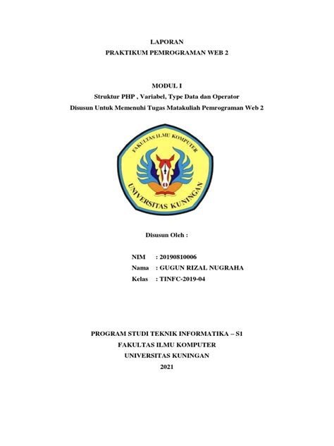 laporan praktikum web modul 1 pdf