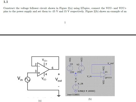Solved 11 Construct The Voltage Follower Circuit Shown In