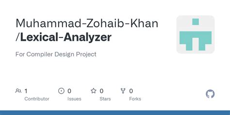 Github Muhammad Zohaib Khan Lexical Analyzer For Compiler Design Project