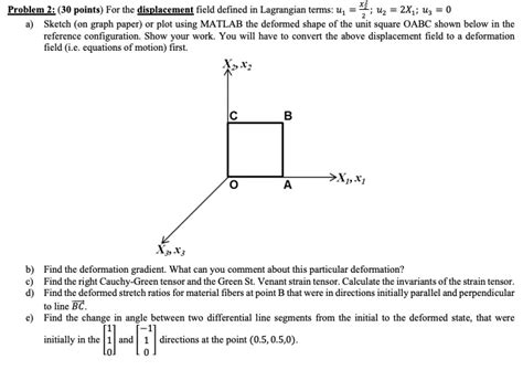 Solved Problem 2 30 Points For The Displacement Field Defined In