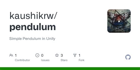 Github Kaushikrwpendulum Simple Pendulum In Unity