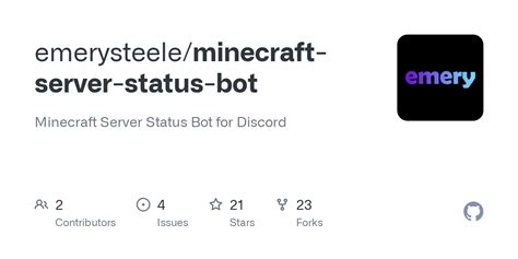github emerysteele minecraft server status bot minecraft server