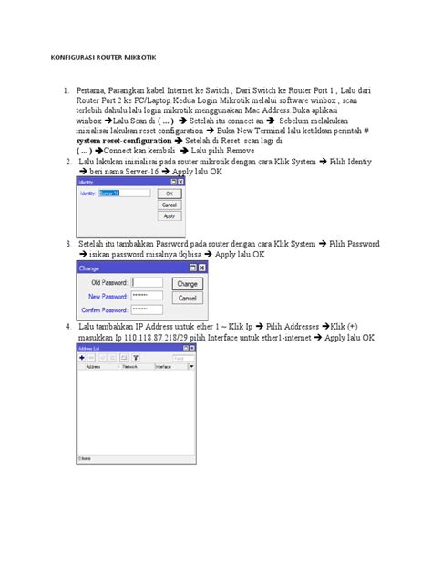 Konfigurasi Router Mikrotik Pdf