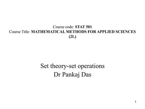 Set Theory And Its Operations Ppt
