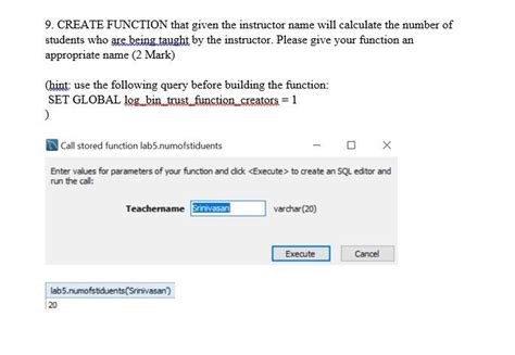 Solved 9 Create Function That Given The Instructor Name