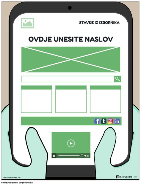 Početna Stranica Wireframe Storyboard par hr examples