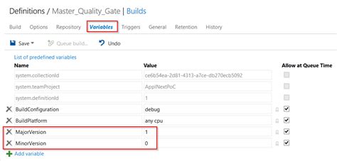 Set Assembly And App Version To A Matching Build Name In Tfs 2015 Or Vso Buildvnext