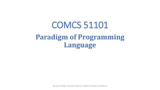 Paradigms Of Programming Languages CH Introduction Pptx Programming Languages Computing