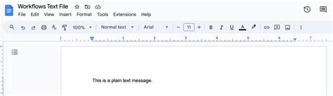 how to create a text file in workflows