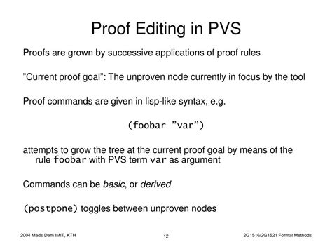 Ppt Theorem Proving Using Pvs I Powerpoint Presentation Free Download Id 5523784