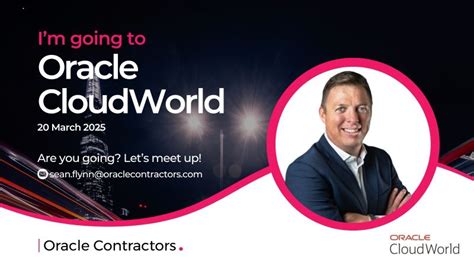 Oracle Cloudworld Oraclecloudworld Oracle Cloudtechnology Networking… Sean Flynn