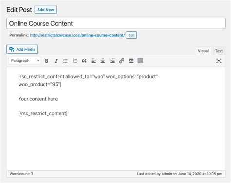 Content Restriction Based On Woocommerce Subscriptions Plugin