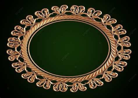 Latar Belakanglatar Belakang Perbatasan Emas Tiga Dimensi Hijau Stereoskopis Keemasan Bingkai