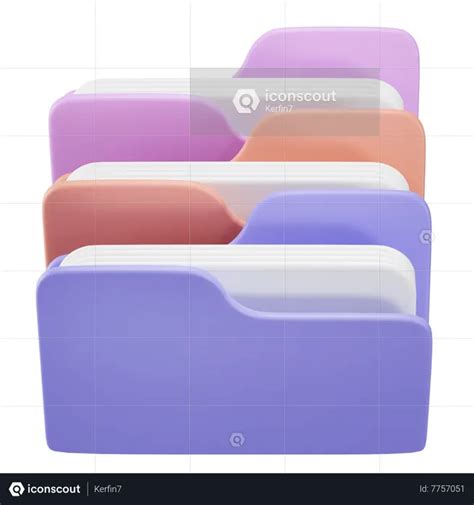 Organized Folder 3d Icon Download In Png Obj Or Blend Format