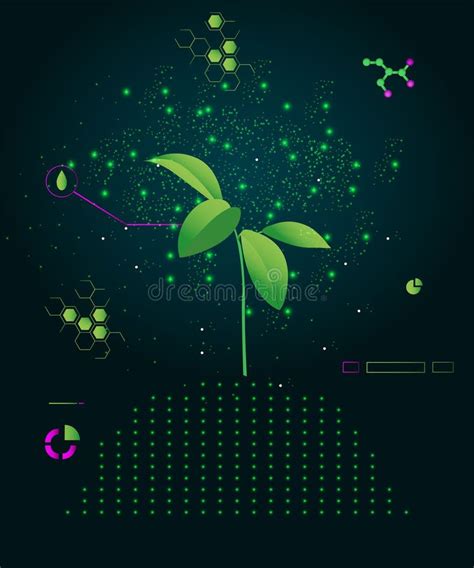 Tree Triangle Concept Of Green Biotechnology Stock Illustration