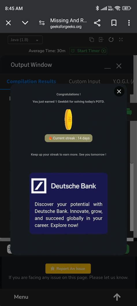 Sai Bhairesh Linga On Linkedin Geekstreak Codingchallenges Problemsolving Geeksforgeeks