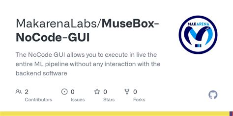 Github Makarenalabsmusebox Nocode Gui The Nocode Gui Allows You To