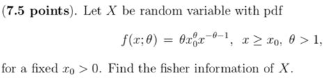 solved 7 5 points let x be random variable with pdf
