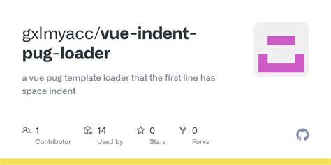 Github Gxlmyaccvue Indent Pug Loader A Vue Pug Template Loader That The First Line Has Space
