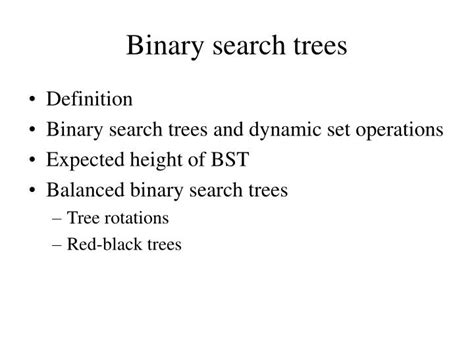 Ppt Binary Search Trees Powerpoint Presentation Free Download Id