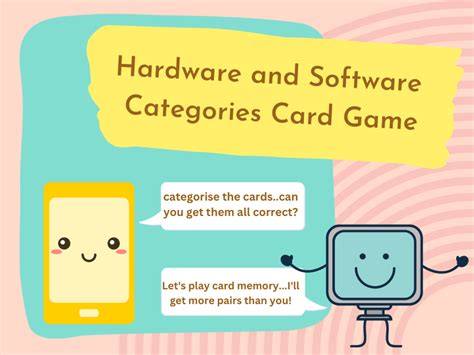 Hardware And Software Sorting Card Game Teaching Resources