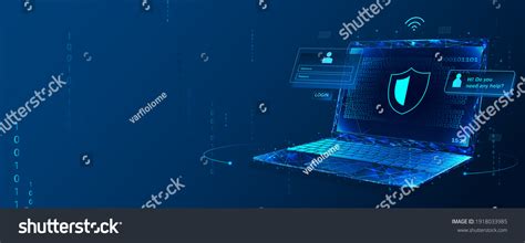 Cyber Security Data Protection Cyberattacks Concept Stock Vector Royalty Free 1918033985