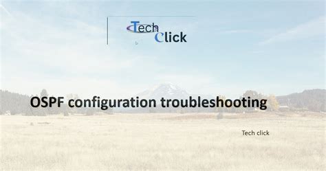 Ospf Configuration Troubleshooting