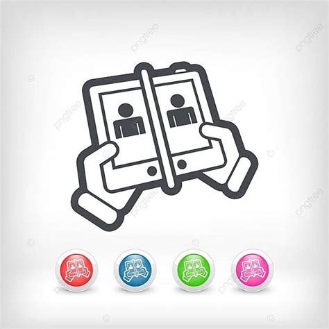 Mobile Chat Icon Application Friend Hold Vector Application Friend