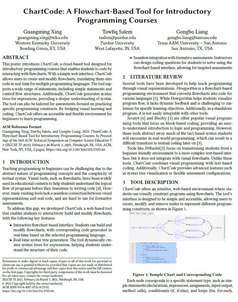 chartcode a flowchart based tool for introductory programming courses proceedings of the 56th