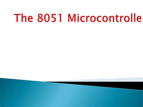 Ppt The 8051 Microcontroller Powerpoint Presentation Free Download