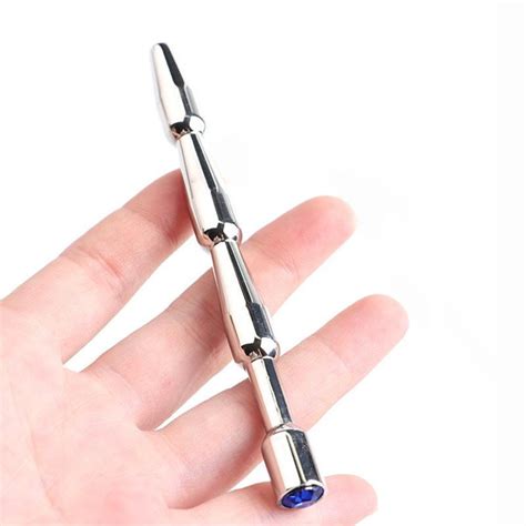 Crystal Base Metal Gourd Shape Urethral Plug Urethra Dilation Sounding