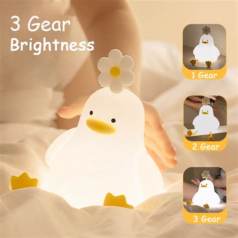 Утка силиконовая Ночная детская с таймером, Usb-лампа | AliExpress