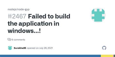 Failed To Build The Application In Windows · Issue 2467 · Nodejs