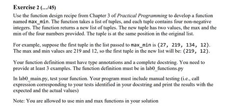 solved exercise 2 45 use the function design recipe