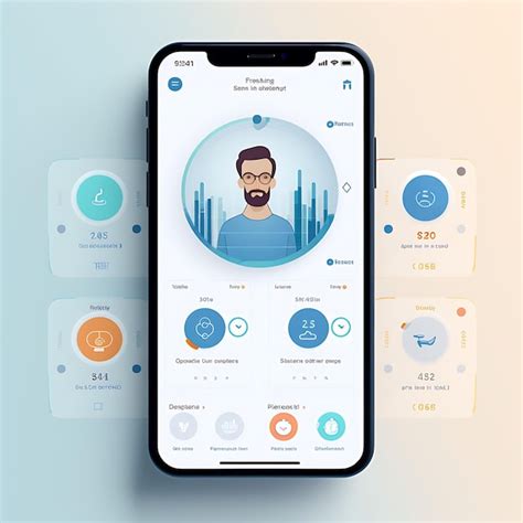 Premium AI Image Mobile App Layout Design Of Remote Patient Monitoring Streamlined And