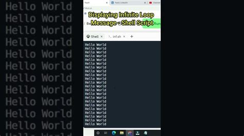 Displaying Infinite Loop In Shell Script While Loop In Bash Script