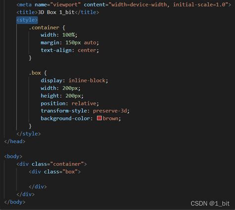 Css3 做一个旋转的立体3d正方形 动效核心【前端就业课 第二阶段】css 零基础到实战（07）css正方体旋转动画 Csdn博客
