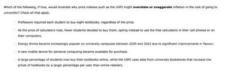 Solved 5 Calculating Inflation Using A Simple Price Index