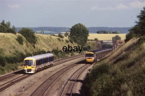 35mm Railway Slide Dmu Class 166 166213 And Hst Class 43 43134