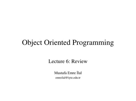 Ppt Object Oriented Programming Powerpoint Presentation Free